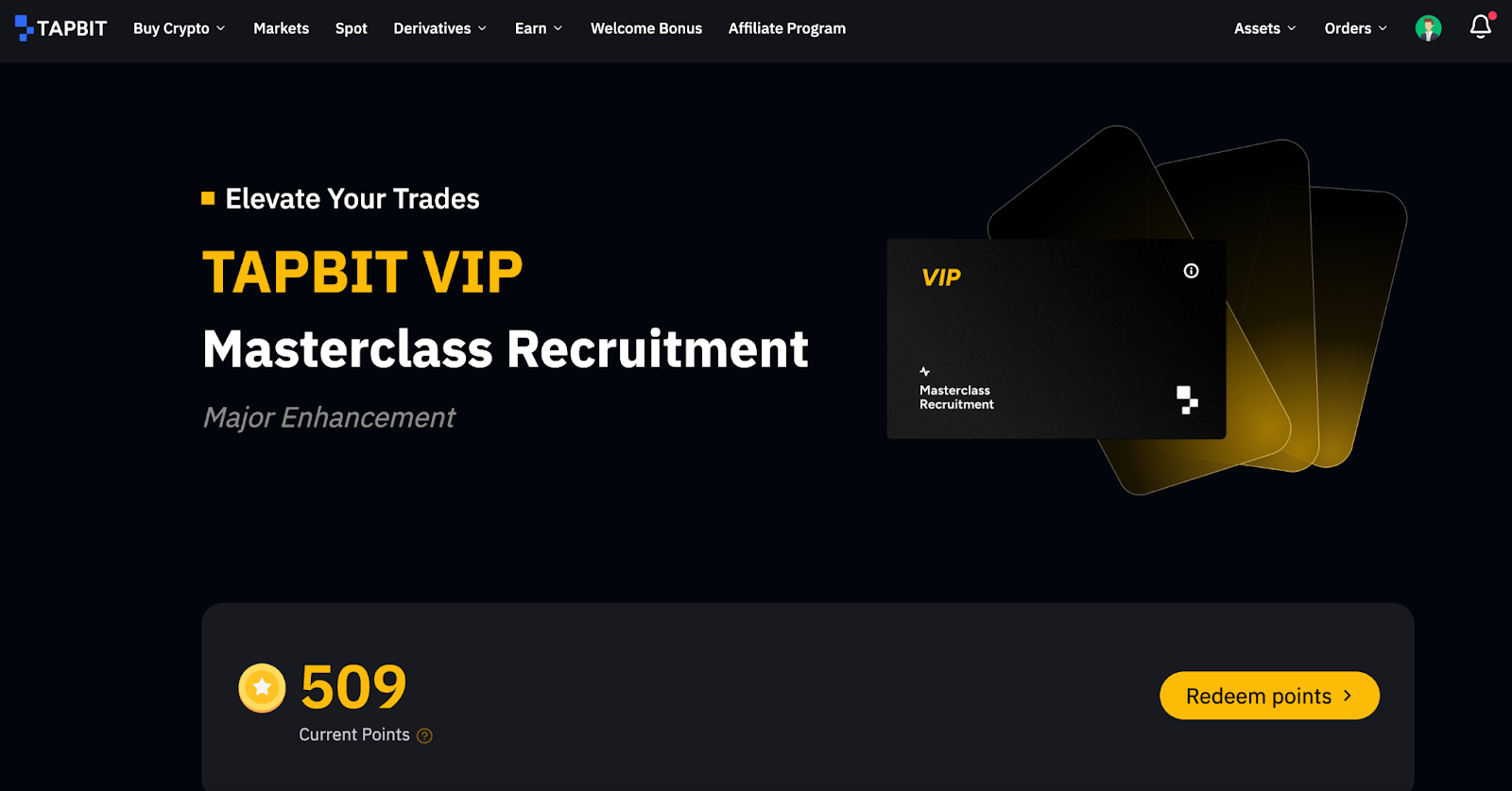 Guideline of VIP Loyalty Points Redemption for Funding Bonus – Tapbit ...