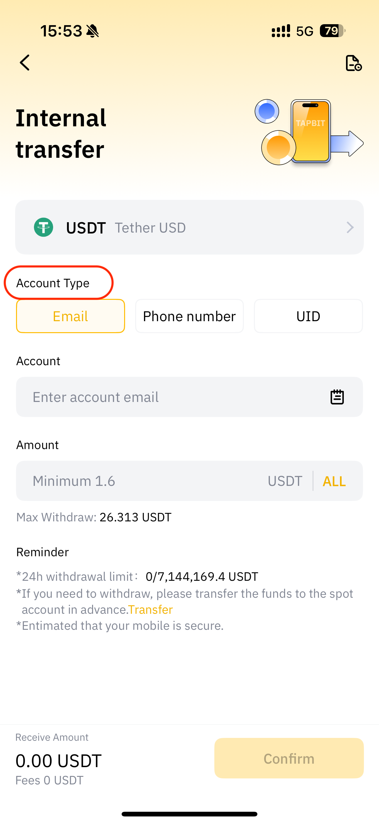 How to Deposit & Withdraw (App version)? – Tapbit Exchange